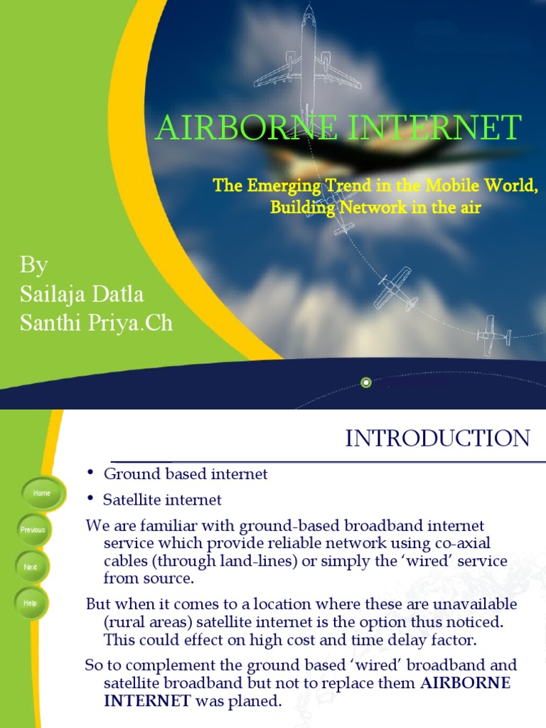 Airborne Internet: by Sailaja Datla Santhi Priya - CH | PDF | Internet ...