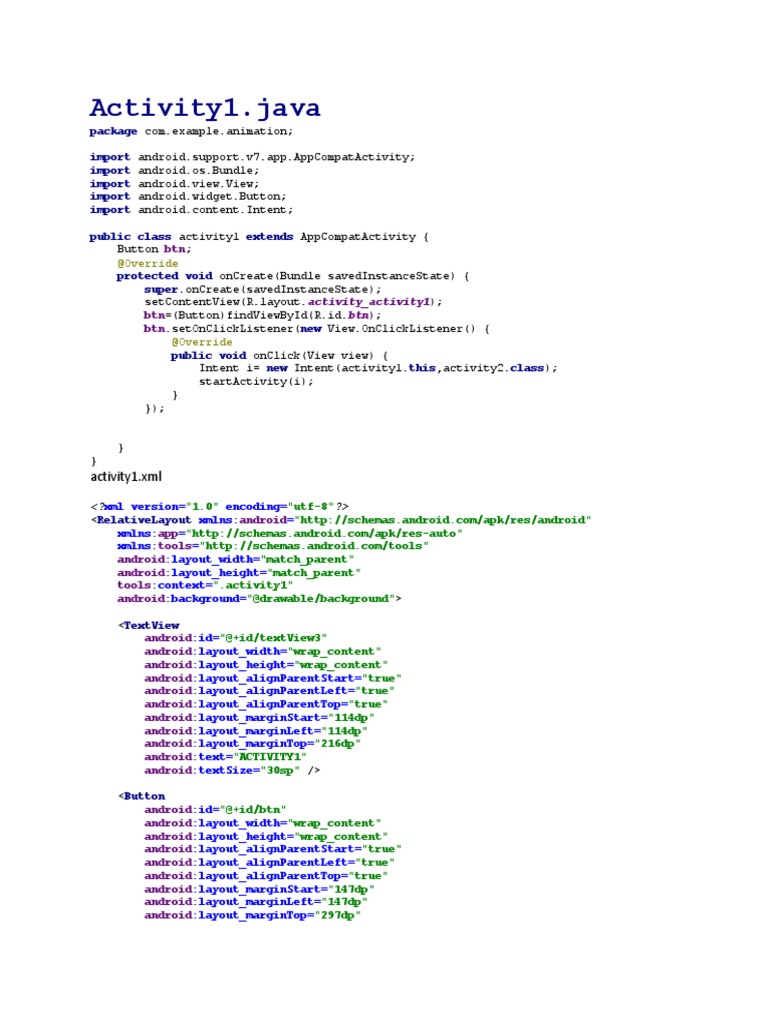 Activity1.java: Package Import Import Import Import Import Public Class Extends | Download Free ...