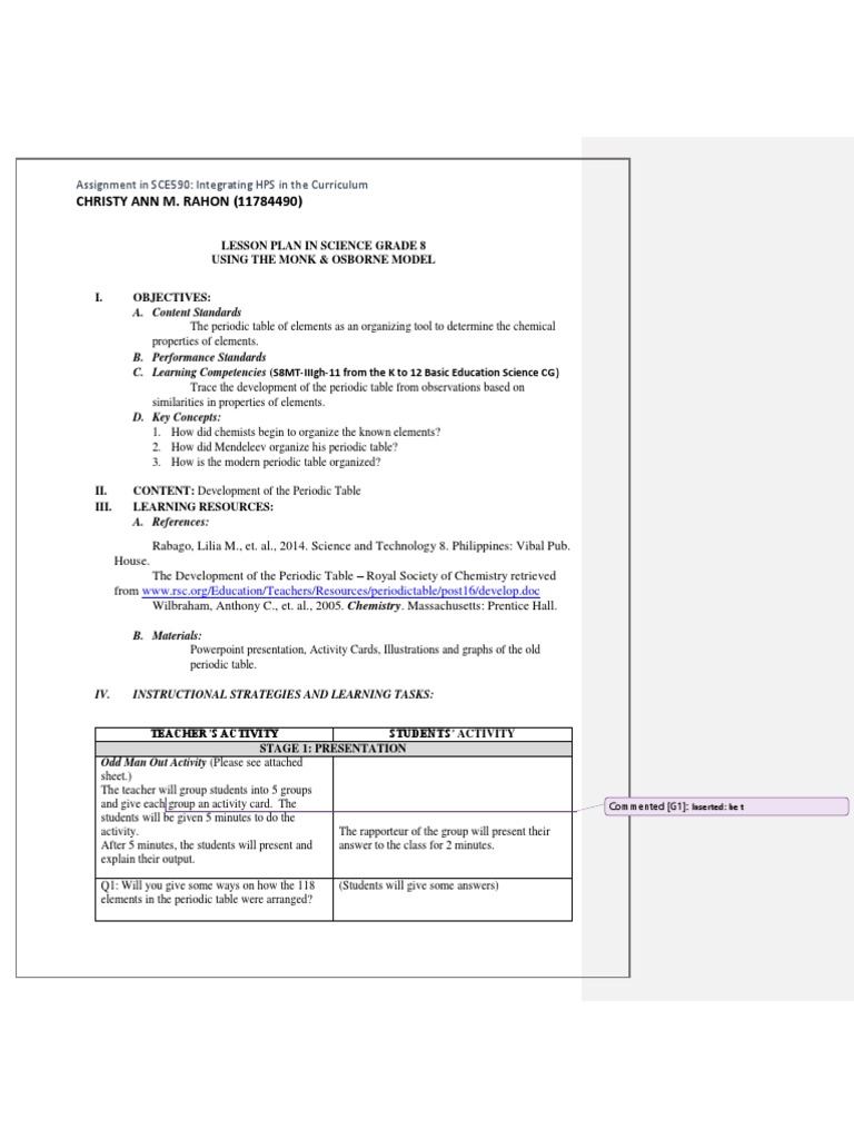 Development of the Periodic Table | PDF | Periodic Table | Chemical ...