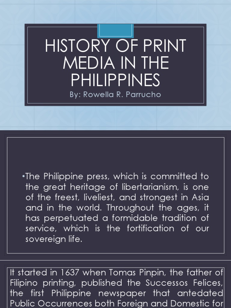 History of Print Media in The Philippines | PDF | Philippines ...