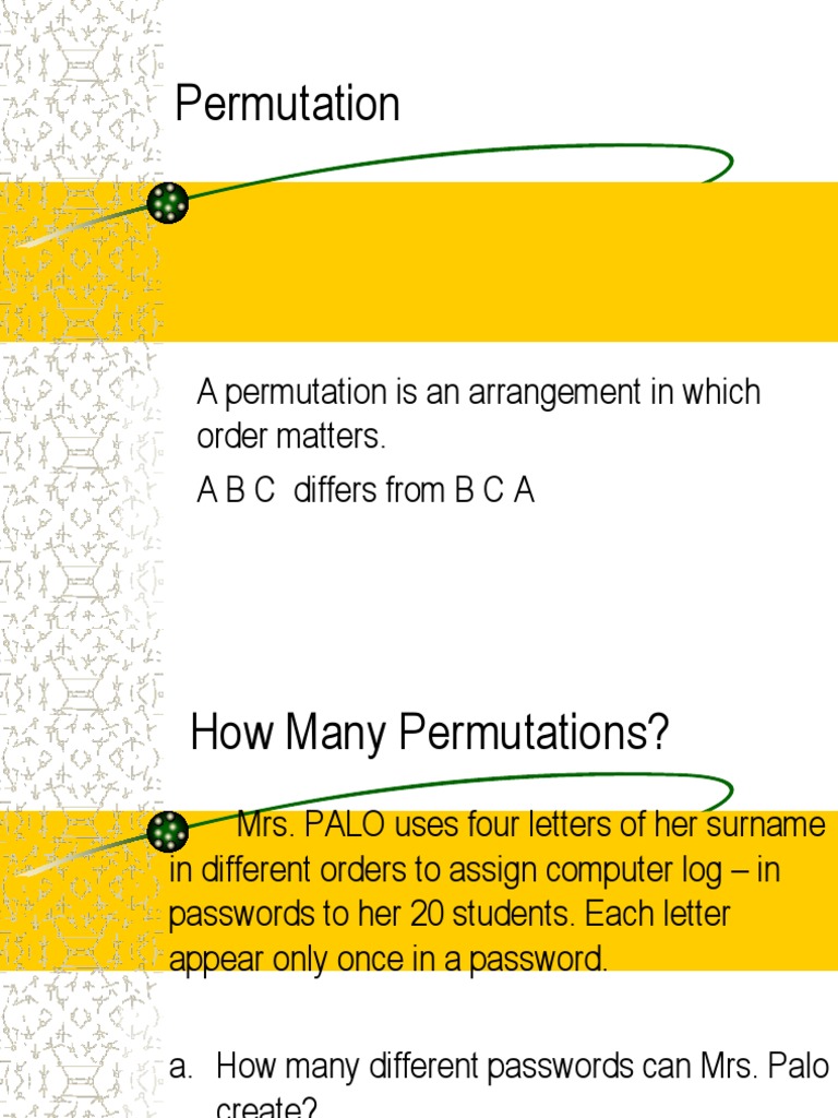 Permutation | PDF | Permutation | Discrete Mathematics Permutation | PDF | Permutation | Discrete Mathematics
