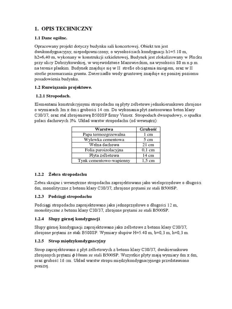 Opis Techniczny | PDF
