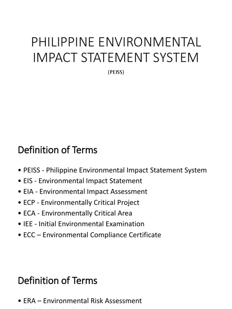 Philippine EIS System Overview | PDF | Environmental Policy ...