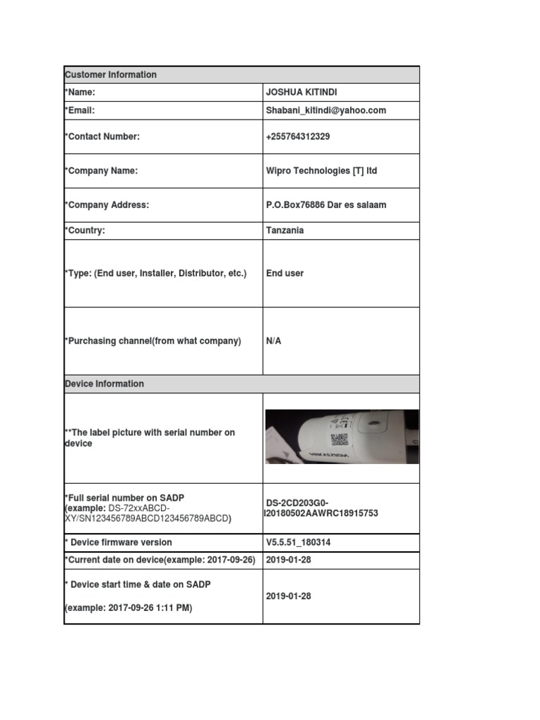 Customer Information | PDF