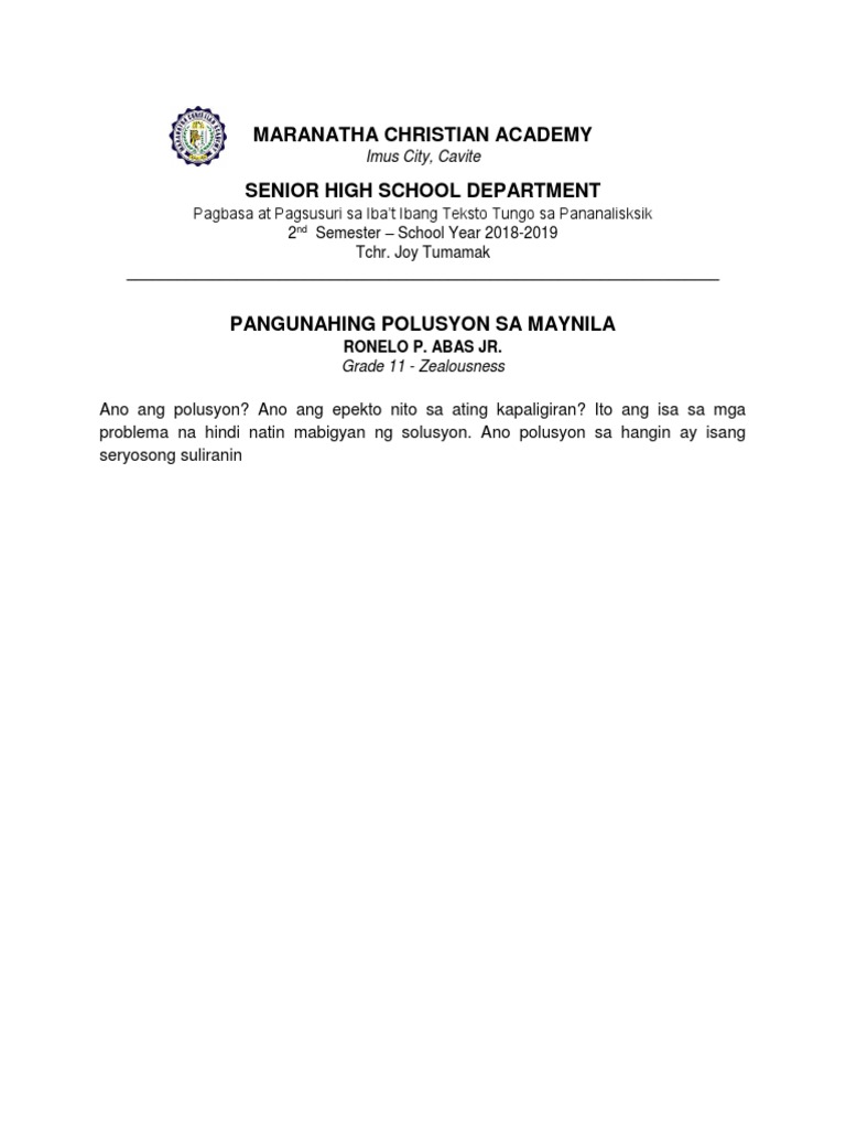 Reflection Paper Sample FORMAT | PDF