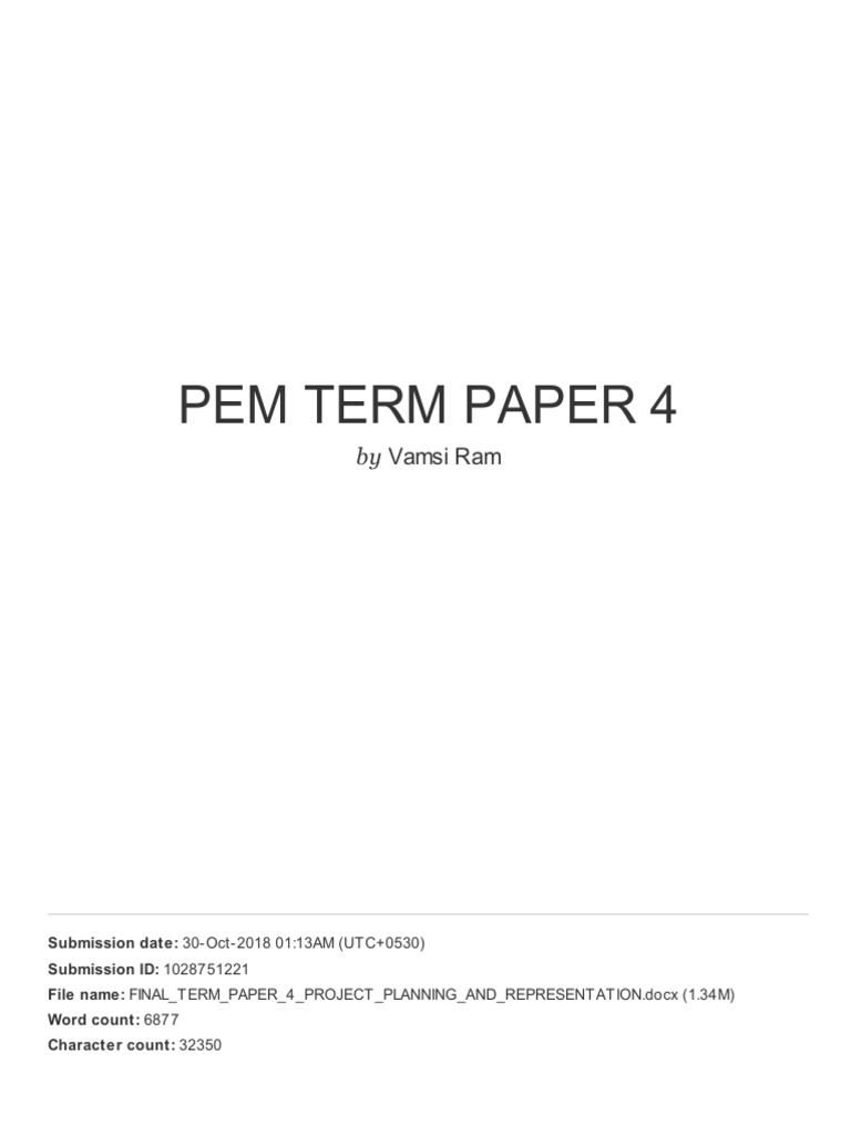 Pem Term Paper 4 | PDF | Computer Data | Computing
