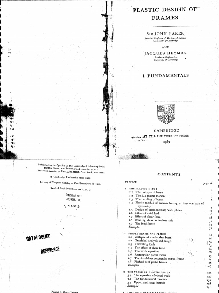 Plastic Design of Frames | PDF