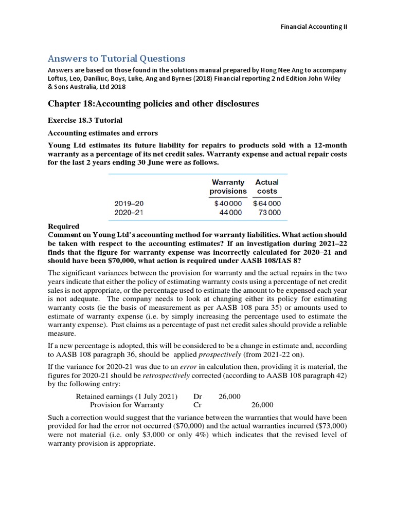 Topic 3 Tutorial Questions and Answers Total | PDF | Business