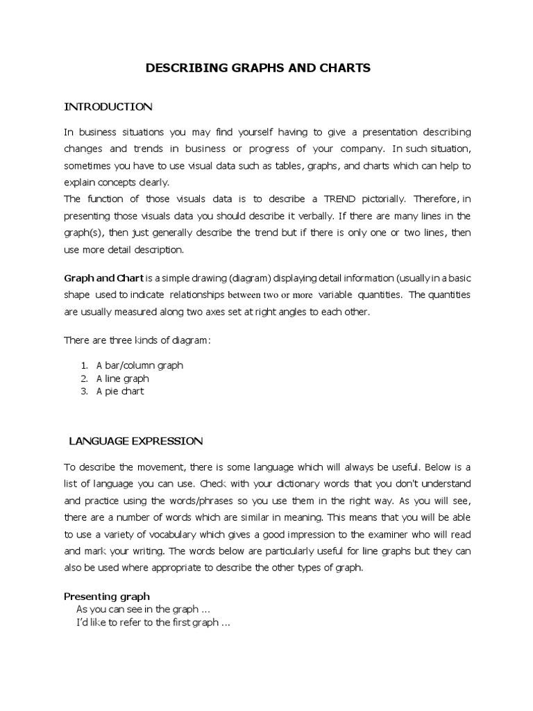 Describing Graphs and Charts | PDF | Chart | Percentage