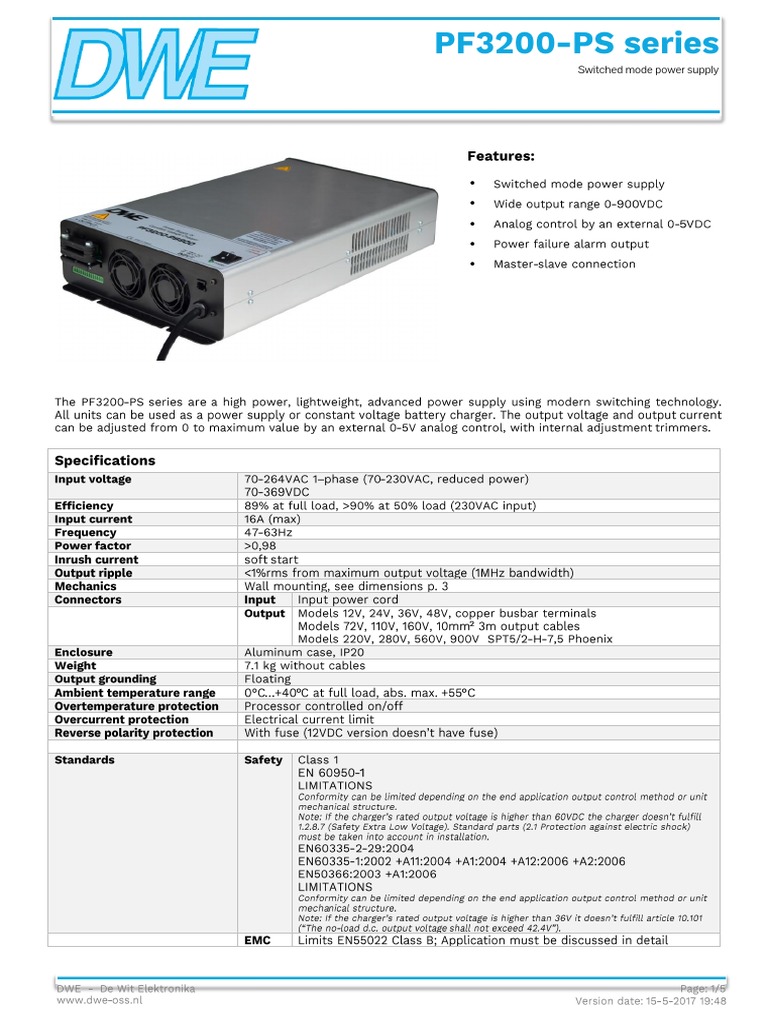 PF3200-PS Series Power Supply Overview | PDF