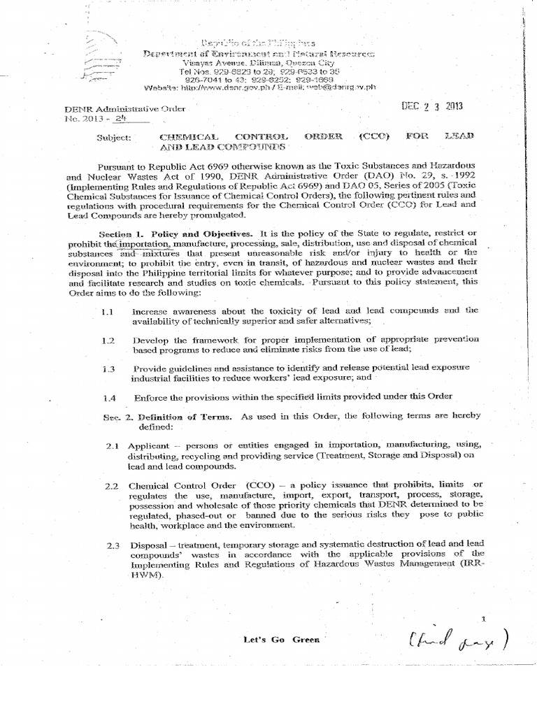 DAO-2013-24 CCO Lead PDF | PDF