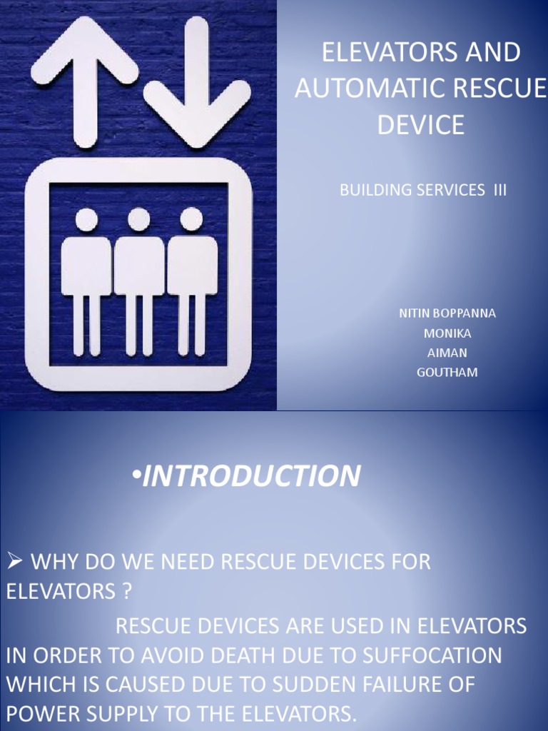 Elevators and Automatic Rescue Device | Elevator | Manufactured Goods