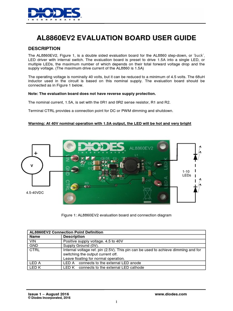 AL8860EV2 User Guide | Download Free PDF | Light Emitting Diode | Electrical Network