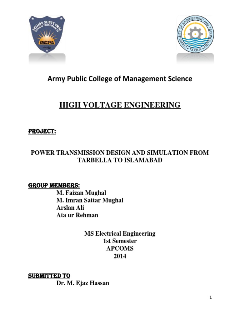 Army Public College of Management Science: Project | PDF | Electric ...