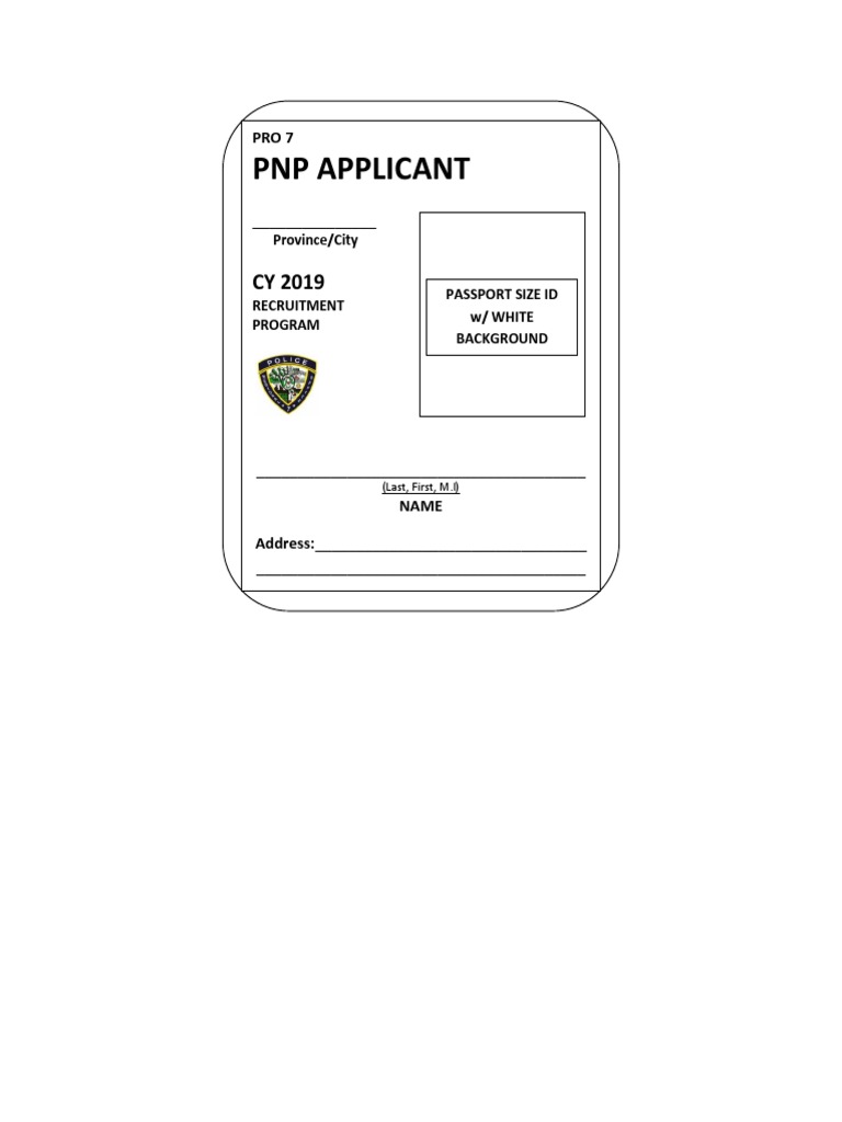 PNP Applicant Id | PDF