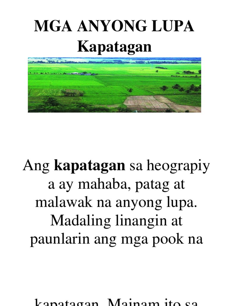 Mga Anyong Lupa | PDF