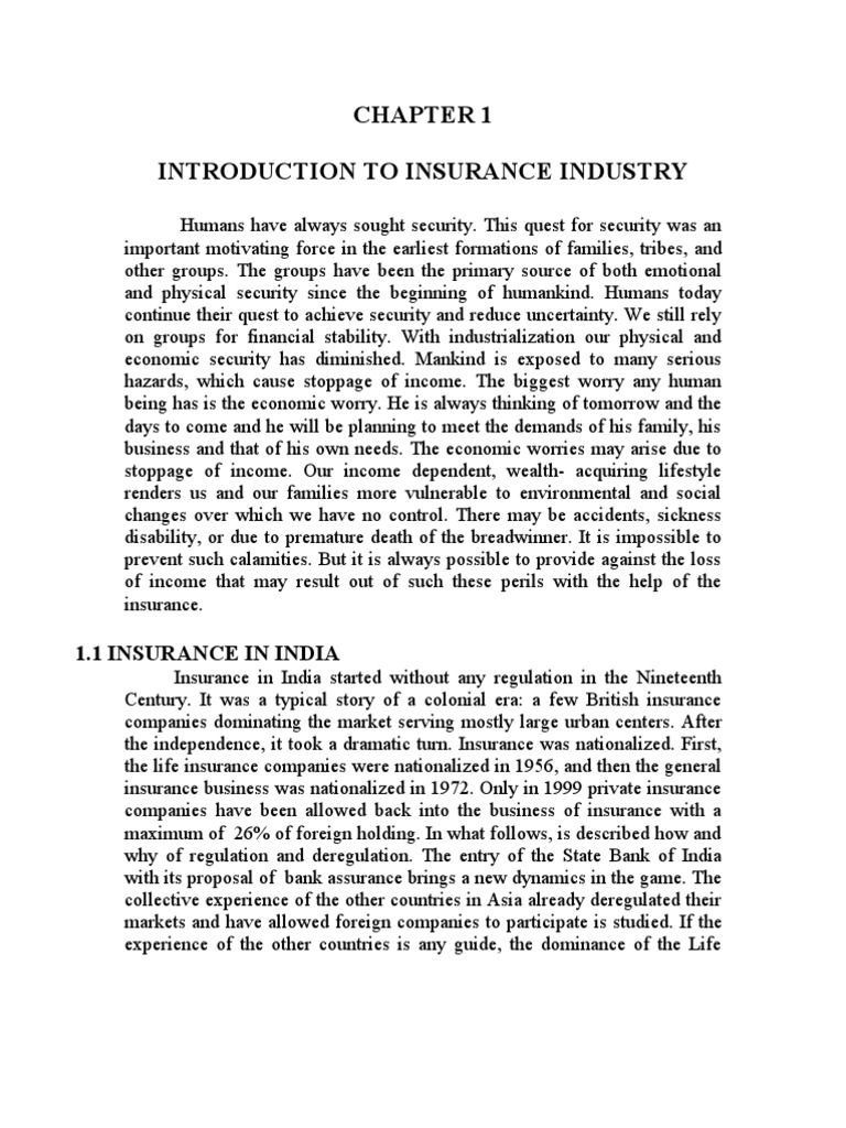 Introduction To Insurance Industry | PDF | Insurance | Economy Of India