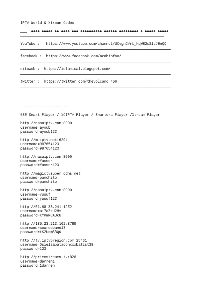 IPTV World Xtream Codes | PDF | Application Layer Protocols | Hypertext