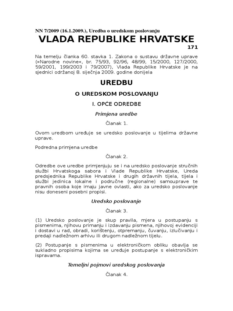 O Uredskom Poslovanju | PDF