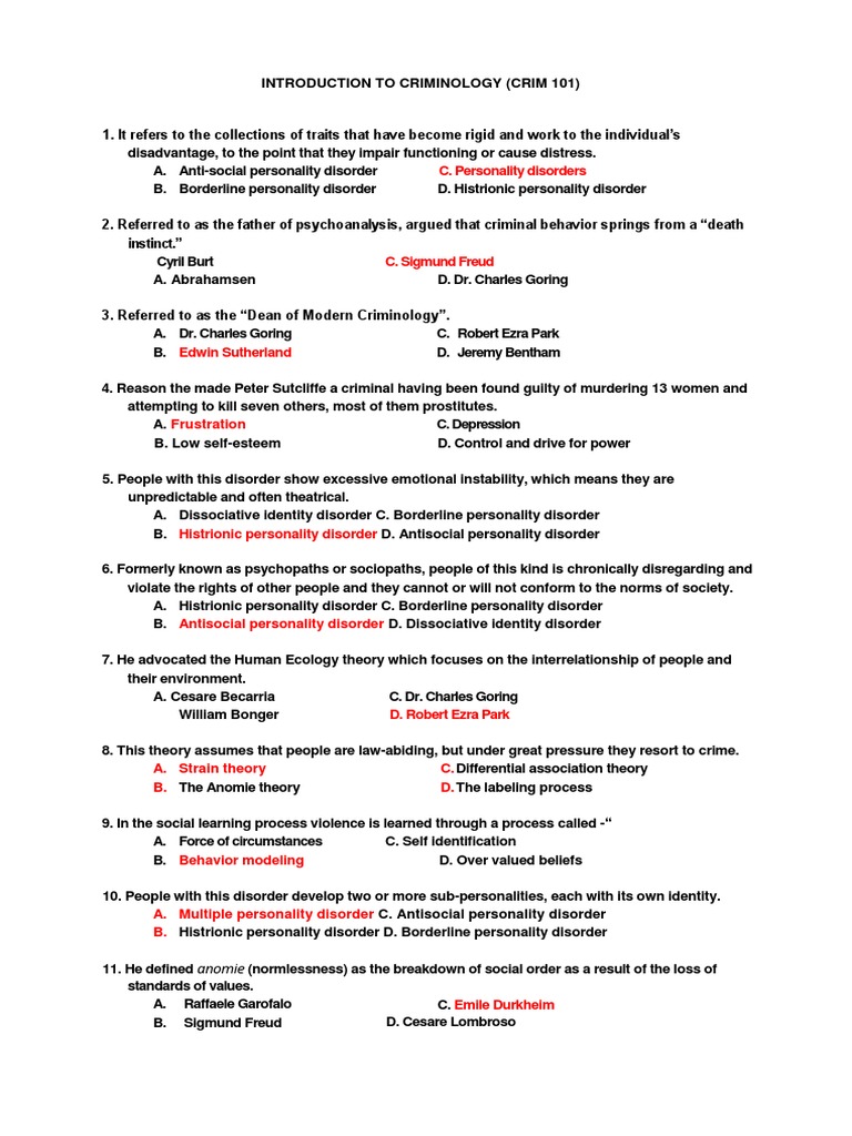 Crim 5 New | PDF | Criminology | Personality Disorder