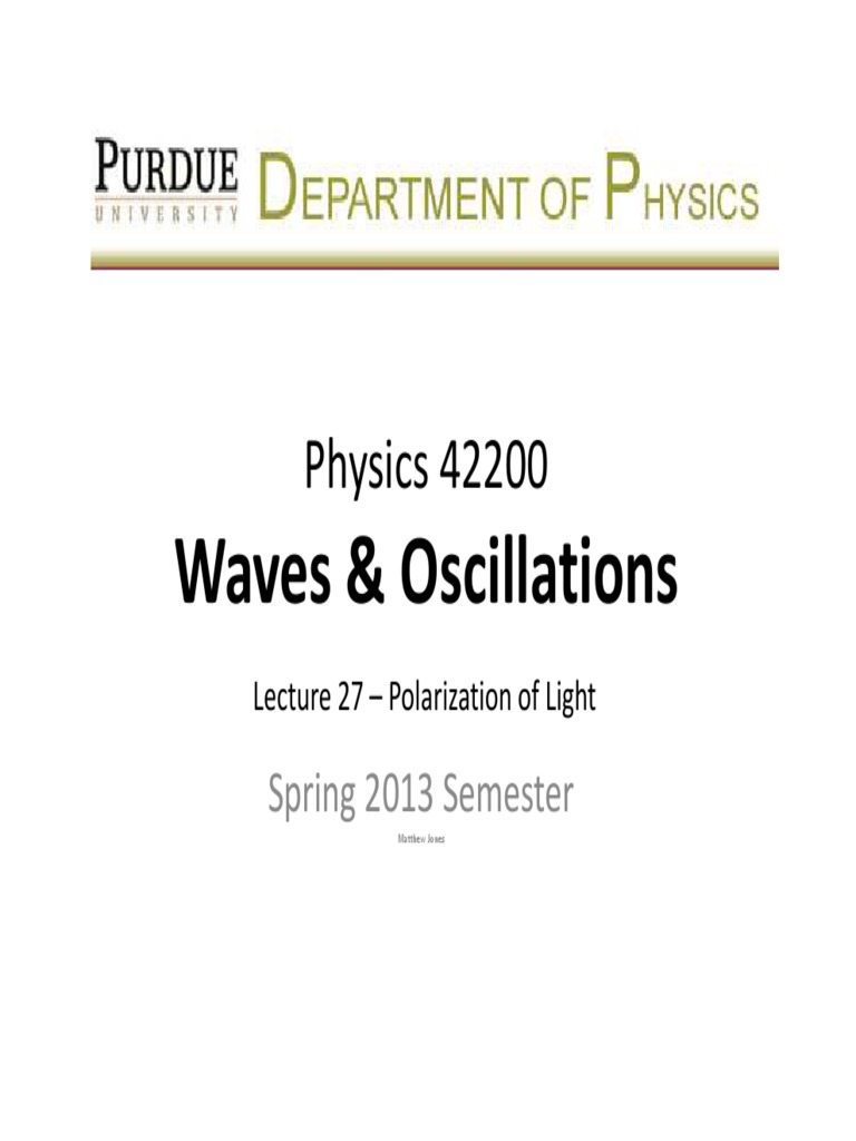 Understanding Polarization of Light Through Analysis of Key Concepts ...