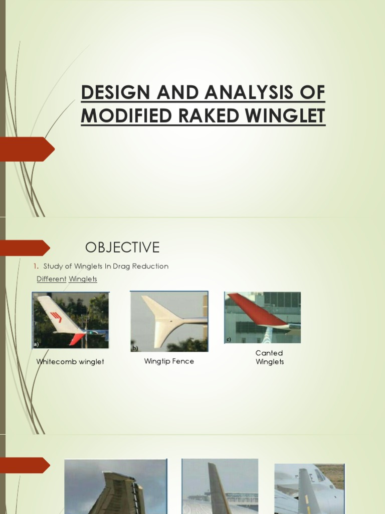 Modified Raked Winglet Design Analysis | PDF | Drag (Physics) | Lift (Force)