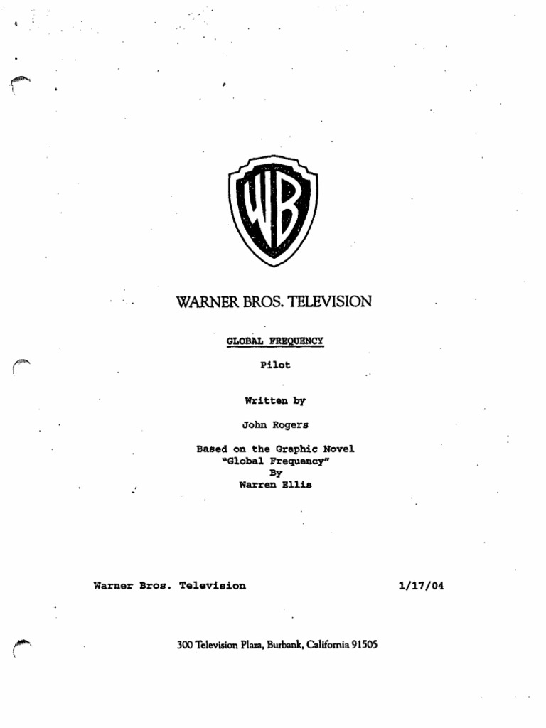 Global Frequency 1x01 - Pilot | PDF | Nature