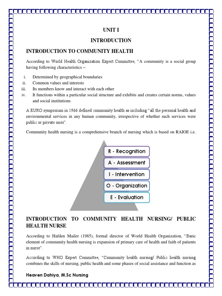 Community Health Nursing Overview | PDF | Health Care | Nursing