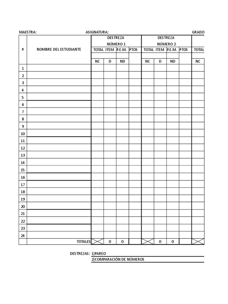 Tabulacion Pruebas | PDF