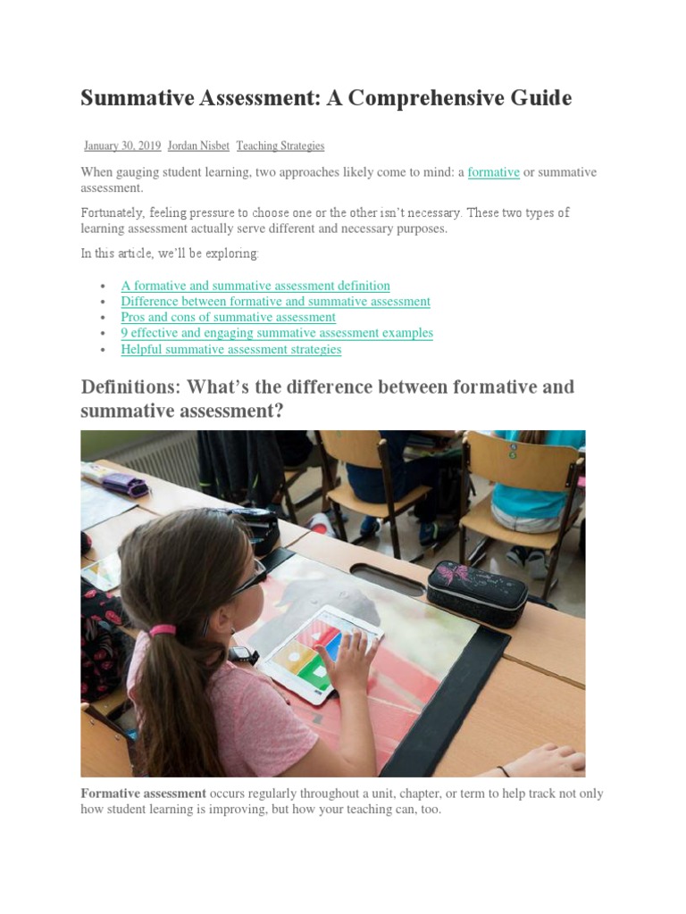 Summative Assessmen1 | PDF | Educational Assessment | Educational ...