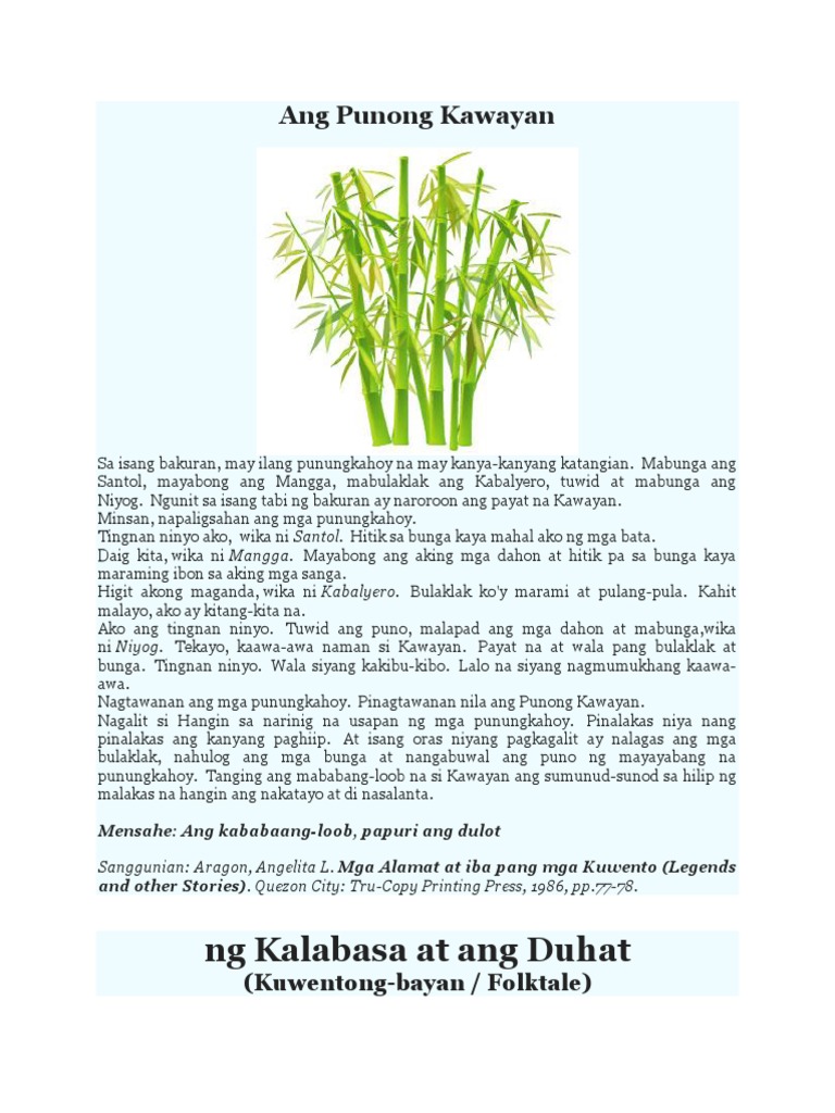 Ang Punong Kawayan | PDF