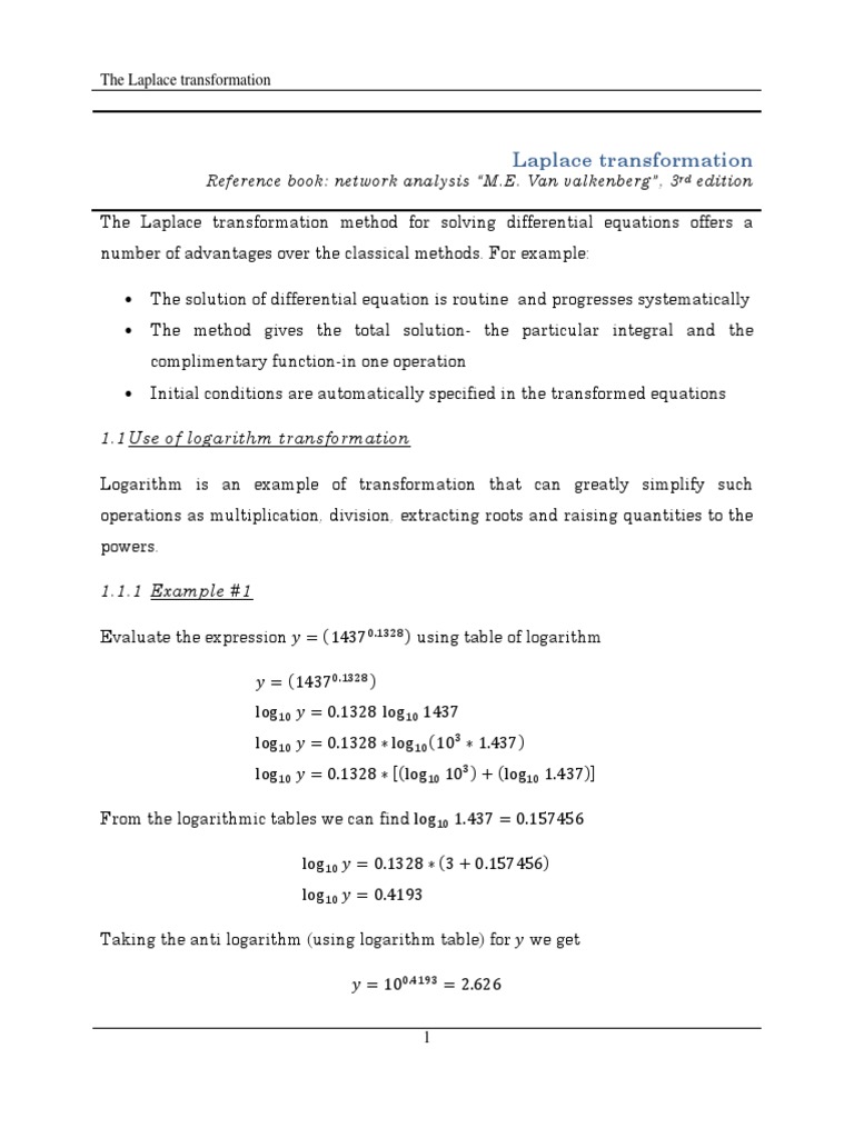 Coursenotes Laplacetransforms Latex Pdf Laplace Transform Polynomial