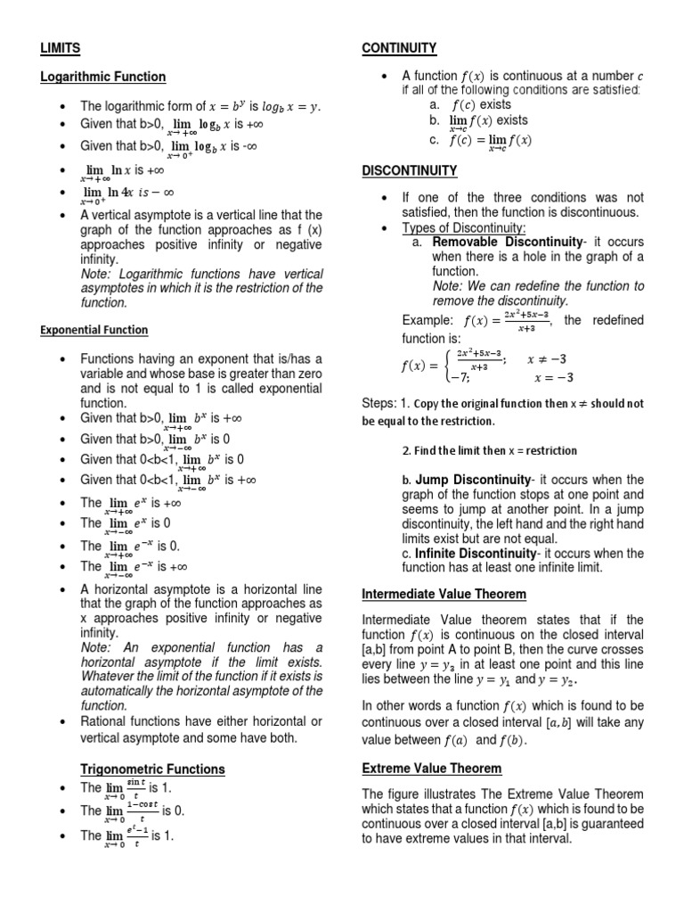 Basic Cal. Reviewer | PDF | Tangent | Slope