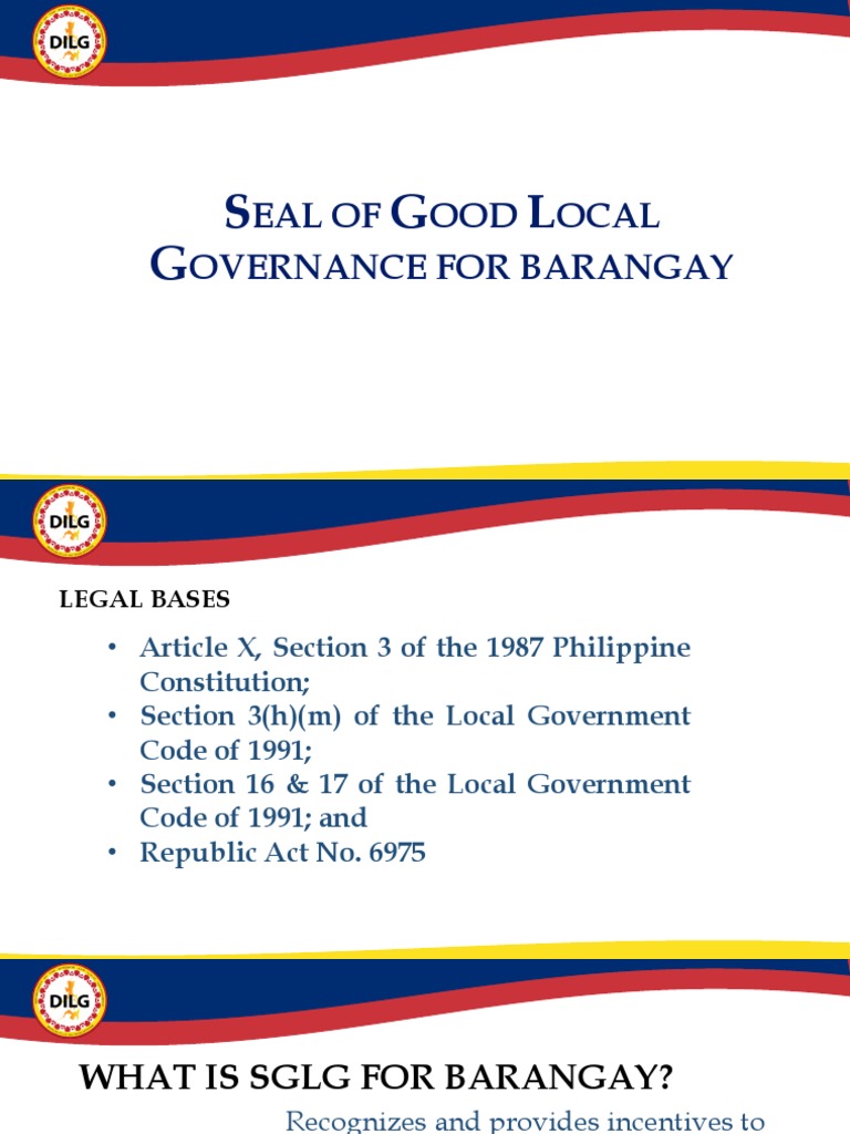SGLG For Barangay | PDF | Governance | Local Government