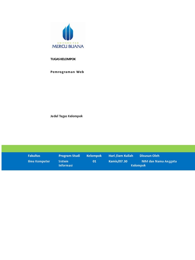 Template Tugas Kelompok | PDF