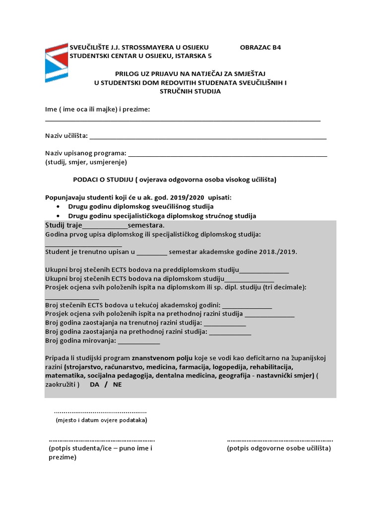 Obrazac B4 2019 | PDF