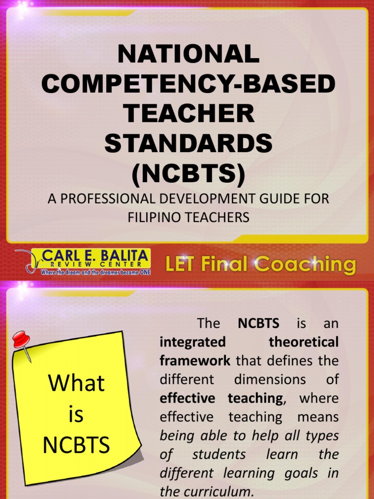 National Competency-Based Teacher Standards (NCBTS) : A Professional Development Guide For ...
