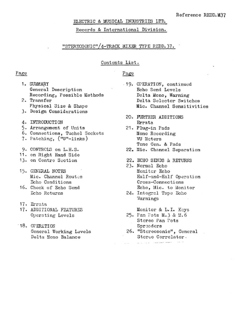 REDD 37 Console Manual | PDF