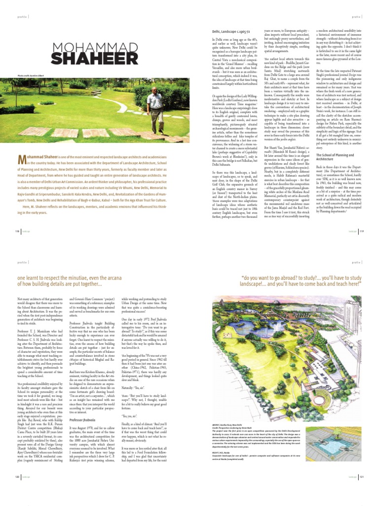 MS LA-25 Profile-Mohammad-Shaheer PDF | PDF | Landscape