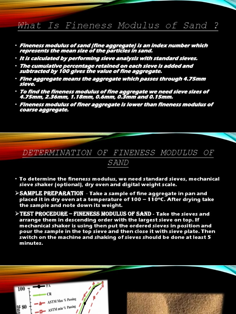 Fineness Modulus Calculation of Sand | PDF | Teaching Mathematics | Nature