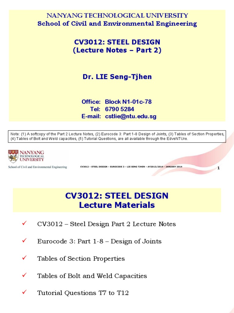 CV3012 EC3 Column Axial Bending Moment Xx1 | PDF | Buckling | Beam (Structure)