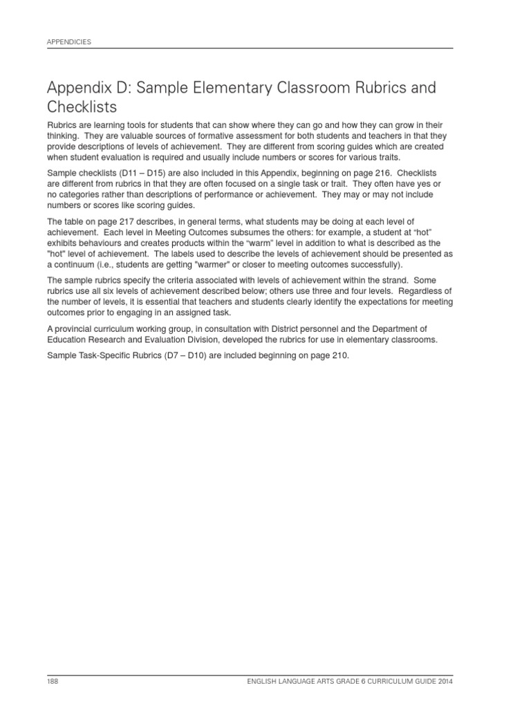 k12 Evaluation Crts Elementary Elemwritingrubric PDF | PDF | Rubric ...