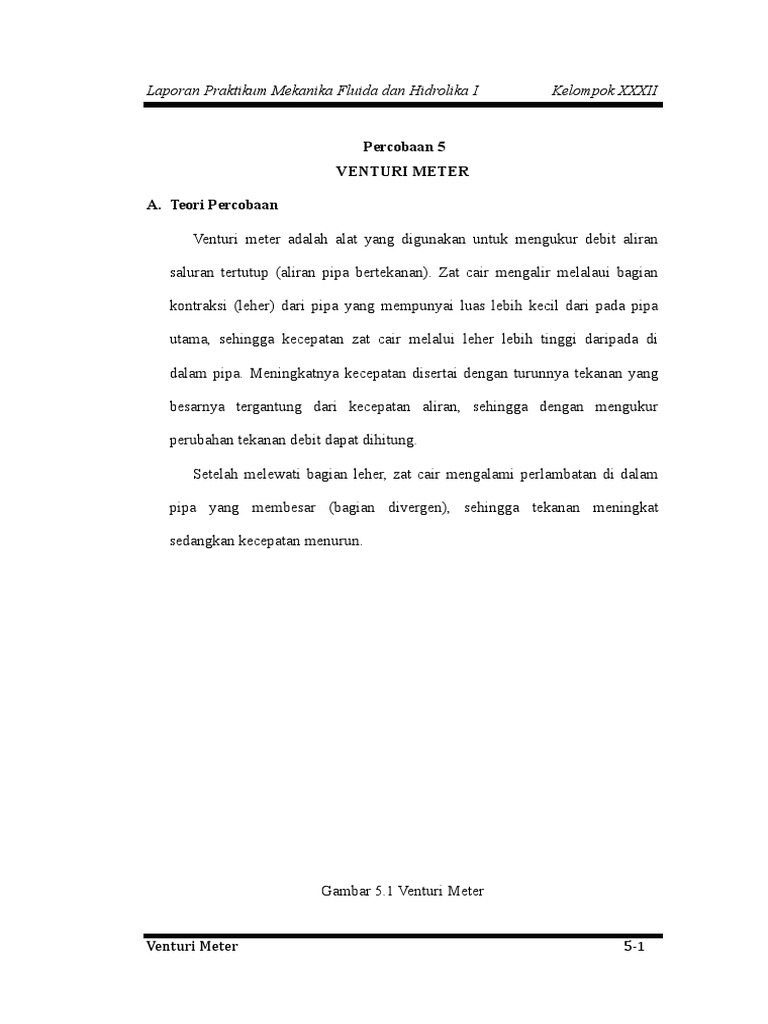 Venturi Benar 3 | PDF