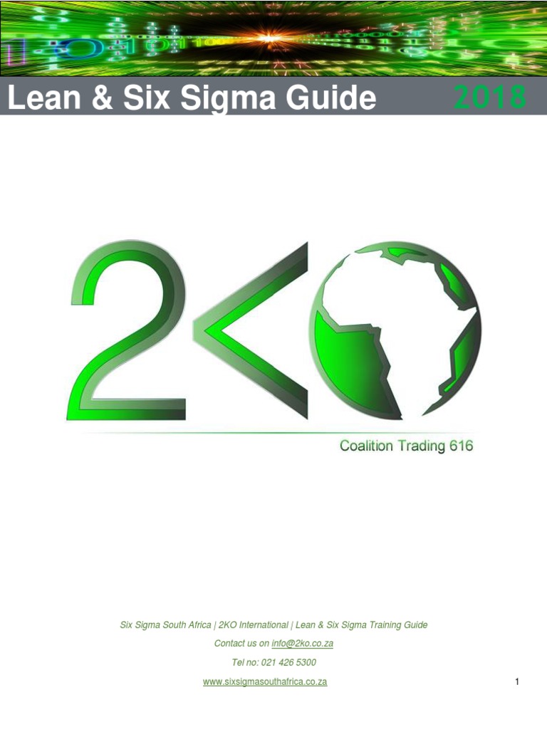 2018 Lean and Six Sigma Training Guide | PDF | Design For Six Sigma | Six Sigma