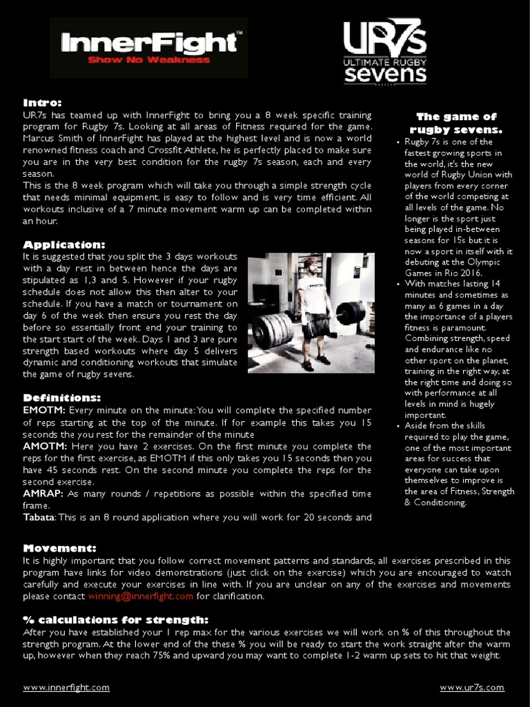 6 Week Training Program | Download Free PDF | Physical Fitness ...