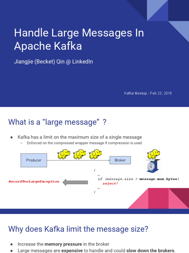 Handle Large Messages In Apache Kafka Download Free Pdf Information