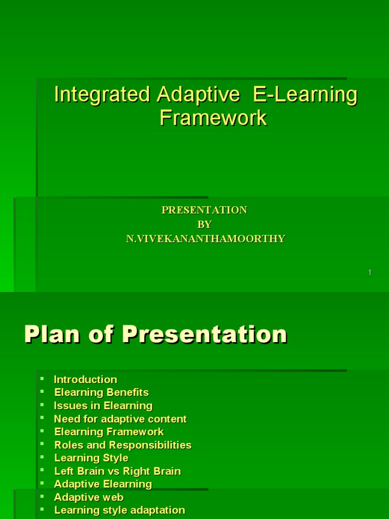 Adaptive Elearning Framework Pdf Educational Technology Learning