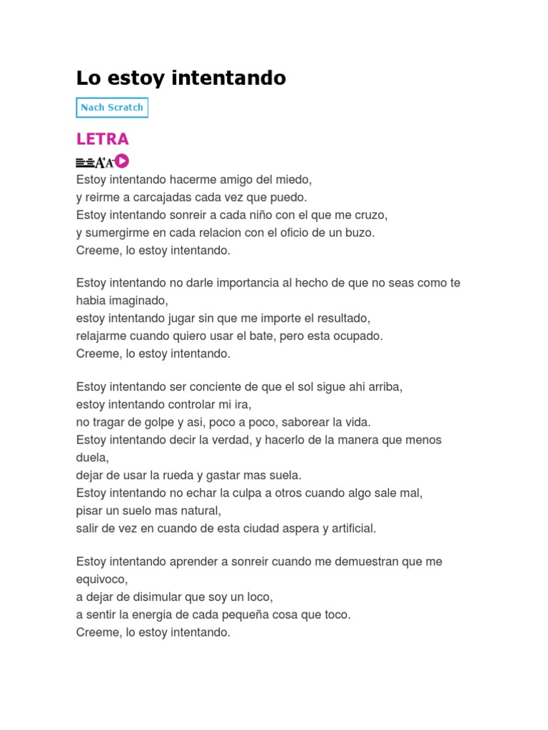 Lo Estoy Intentando | PDF