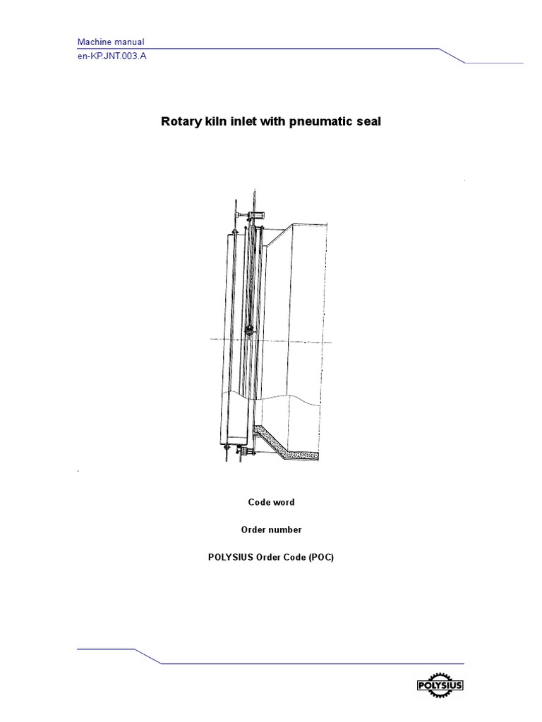 Rotary Kiln Inlet With Pneumatic Seal | PDF | Machines | Bearing ...