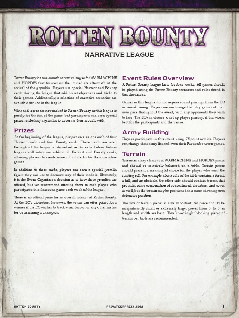 Rotten Bounty Rules 2017 | PDF | Logos | Trademark